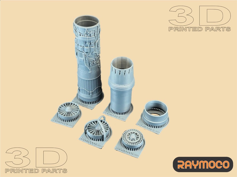 RAYMOCO R48.138.00 1/48 Turbojet Engine F100-PW-229. For use with F-15 ...