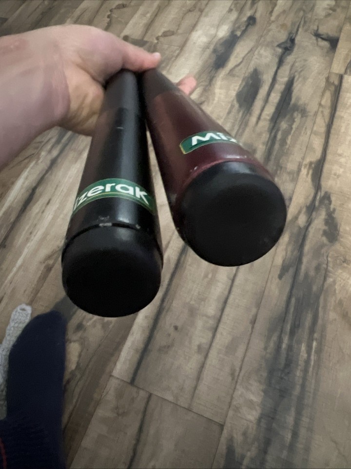 (2) Steve Mizerak Titanium Shaft Pool Cue Sticks Straight Line 58” 19oz ...