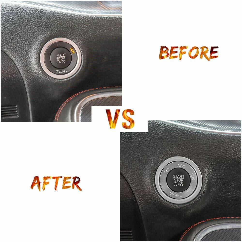 Engine Start Stop Button Knob Trim for Dodge Challenger 2010+ (Aluminum ...