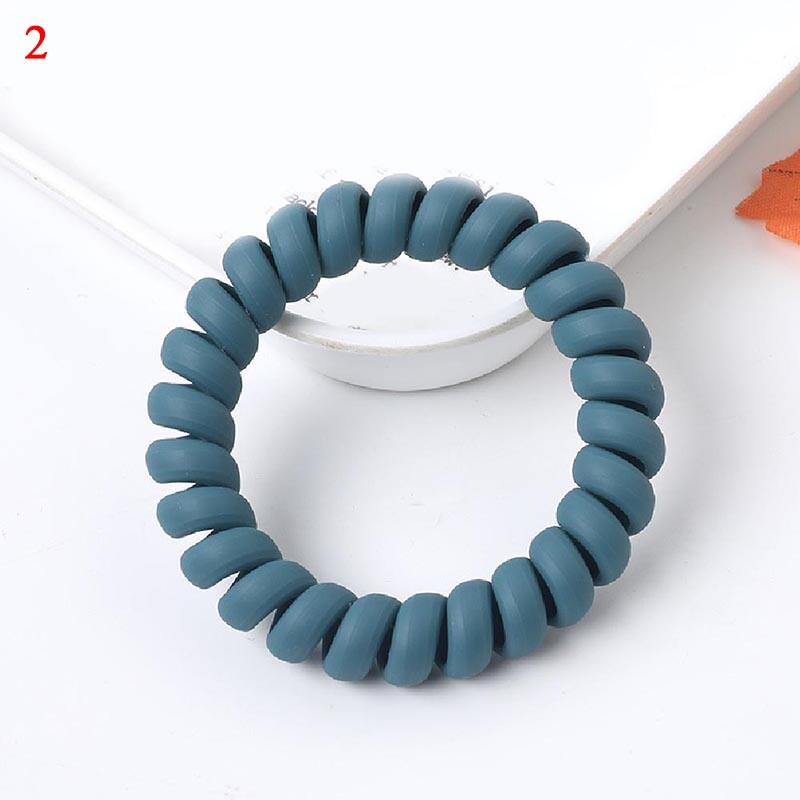 1Pcs Telephone Wire Elastic Rubber Band Traceless Girls Ponytail Hair ...