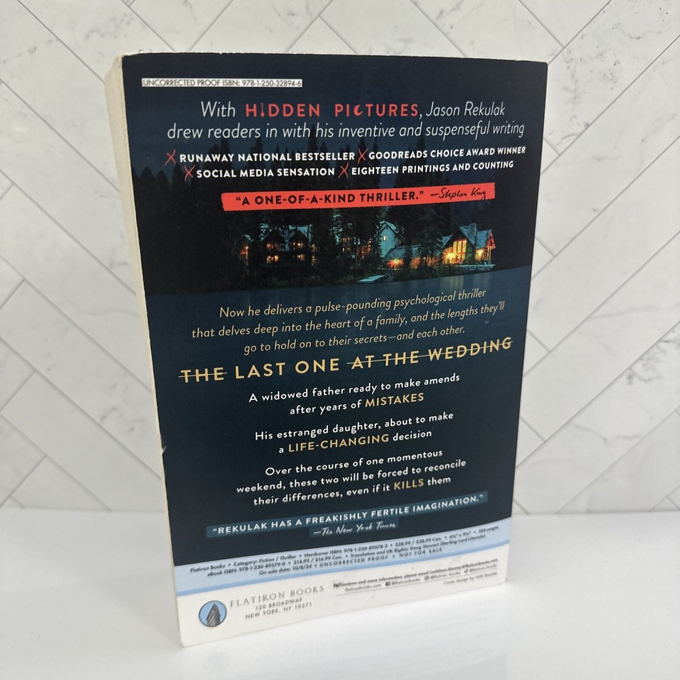 The Last One At The Wedding Jason Rekulak 2024 ARC Advance Reader Copy ...