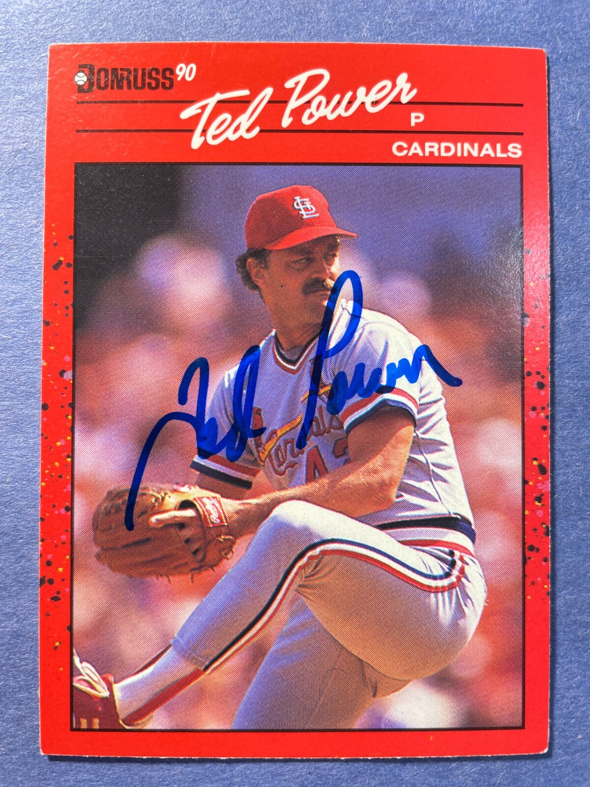 SIGNED TED POWER 1990 DONRUSS AUTOGRAPHED CARD - CARDINALS | eBay
