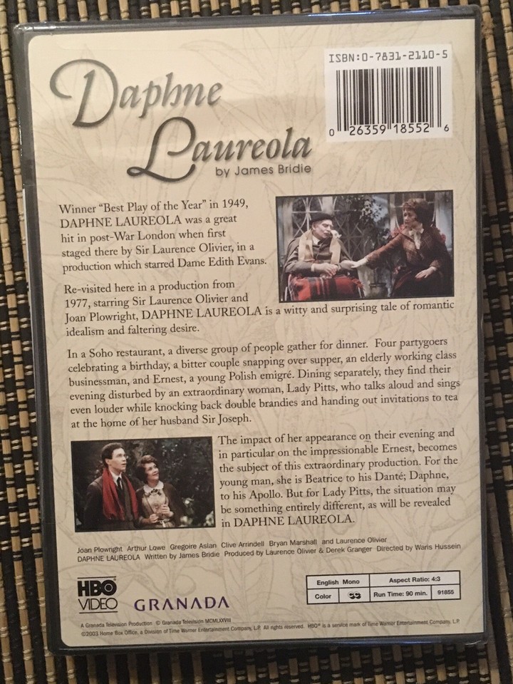Daphne Laureola (DVD, 2003) Lawrence Olivier, Joan Plowright NEW ...