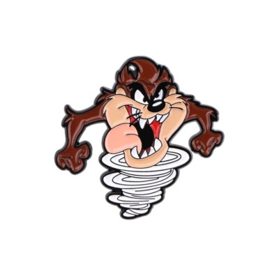 Tasmanian Devil Taz Cartoon Character Tongue Out Tornado Enamel Metal ...