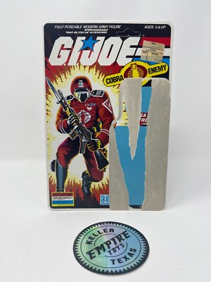 Vintage 1985 G.I. Joe CRIMSON GUARD v1 Full UNCUT Peach File Card Back ...