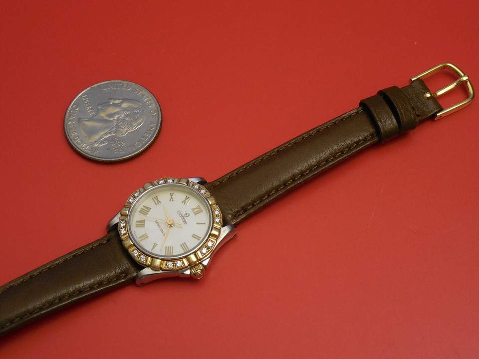 CONCORD SOLID 18K / STEEL DIAMOND CURRENT MODEL SARATOGA 23MM WATCH | eBay