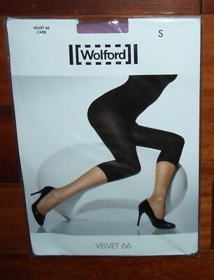 NWT Women's Wolford Velvet 66 Capri Leggings Color Wildrose Size S ...