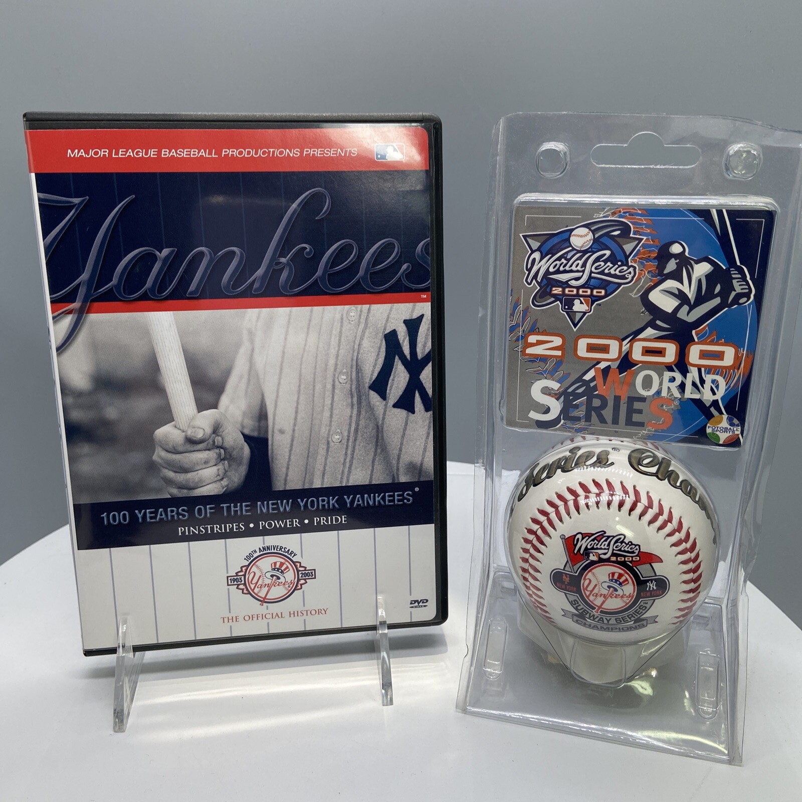 LOT OF 2 NY Yankees—2000 WS Champs Subway Series baseball & DVD ...