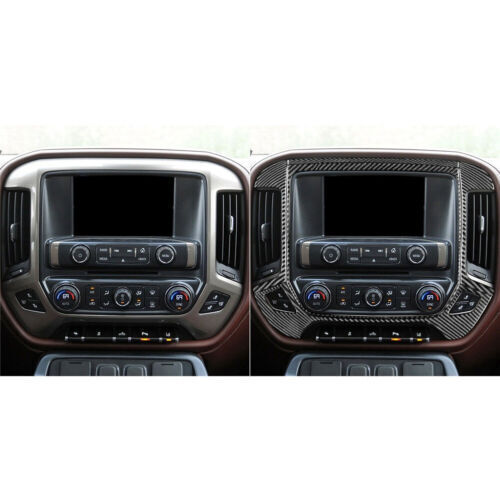 Carbon Fiber Center Console Cover Trim For Silverado GMC SIERRA 2014 ...