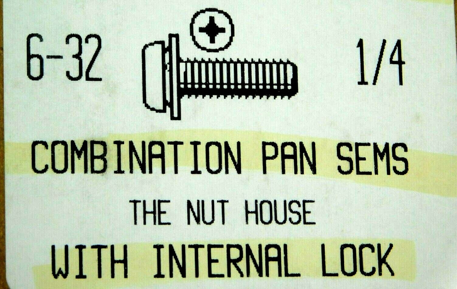 (100 Pack) #6-32 x 1/4" Combo Slotted Pan Head SEMS Steel Machine Screw ...