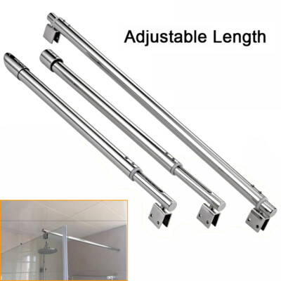 304 Stainless Steel Shower Telescopic Support Bar Glass Panel Support ...