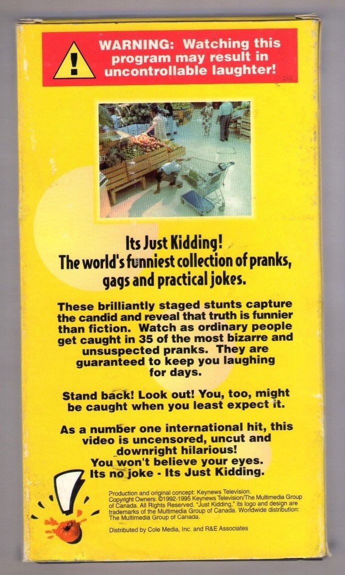 THE BEST OF JUST KIDDING VOLUME 1 ONE vhs 35 GAGS & PRACTICAL JOKES | eBay