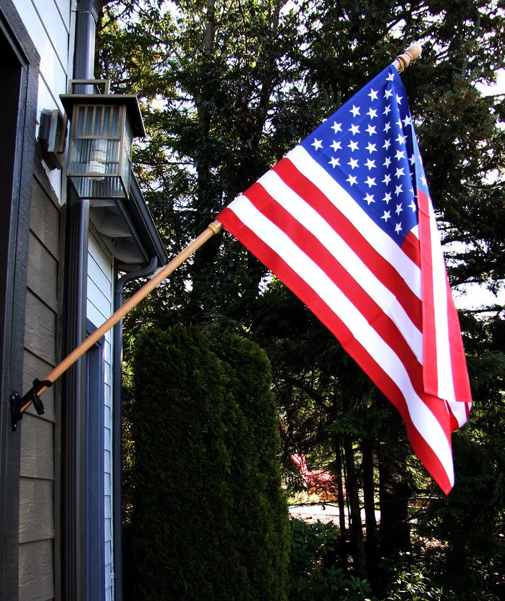 Country Red And Blue Flag With Stars