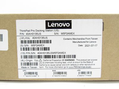Lenovo ThinkPad Ultra Docking Station 135W 40AJ0135US T14 T14s T15 | eBay