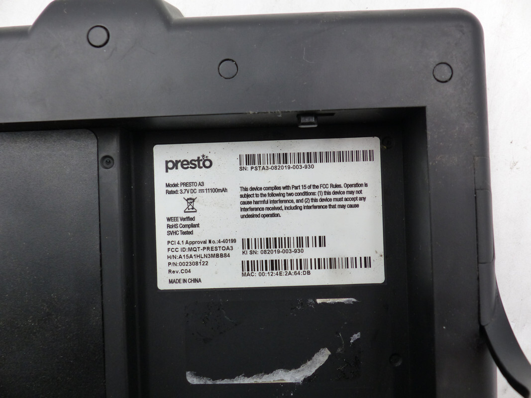 ELACARTE PRESTO A3 POINT-OF-SALE SYSTEM 7" DISPLAY | eBay