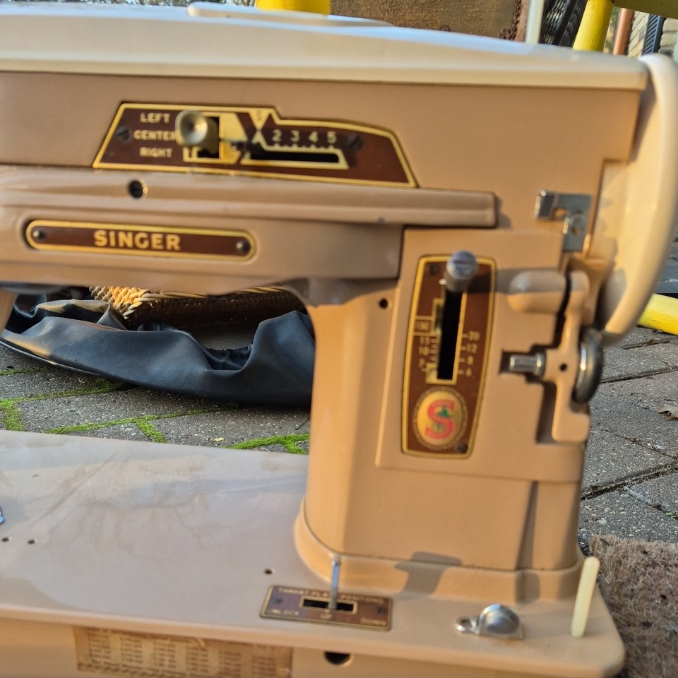 SINGER 403-A Slant-O-Matic Sewing Machine Vintage Heavy Duty ...