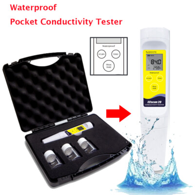 Pen Type Conductivity Tester Meter Temp Display Water Quality Monitor ...