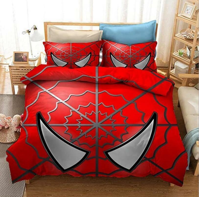2Pcs 3Pcs Bed Set Spider Man Doona Quilt Duvet Cover Single Double Queen Size AU | eBay