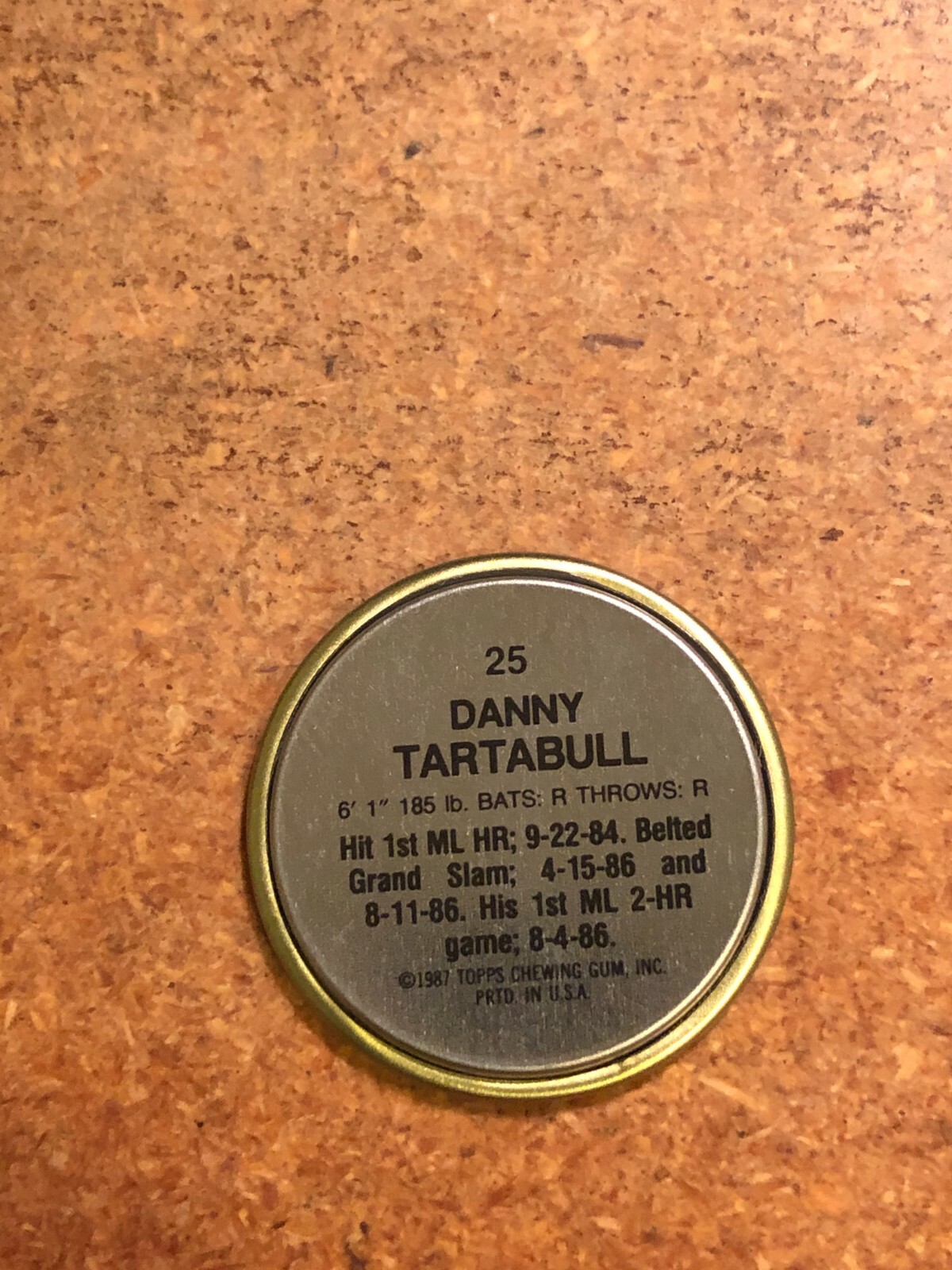 1987 Topps Baseball Coin # 25 Danny Tartabull | eBay