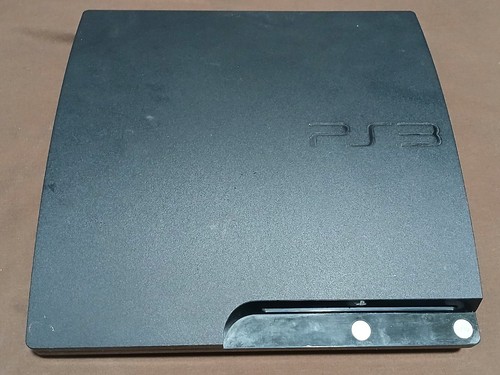 Sony PlayStation 3 PS3 Slim 120GB Black CECH-2001A Console Only READ ...