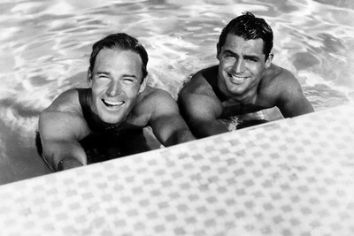 Actors CARY GRANT & RANDOLPH SCOTT Swimming in Pool 4x6 Photo | eBay UK