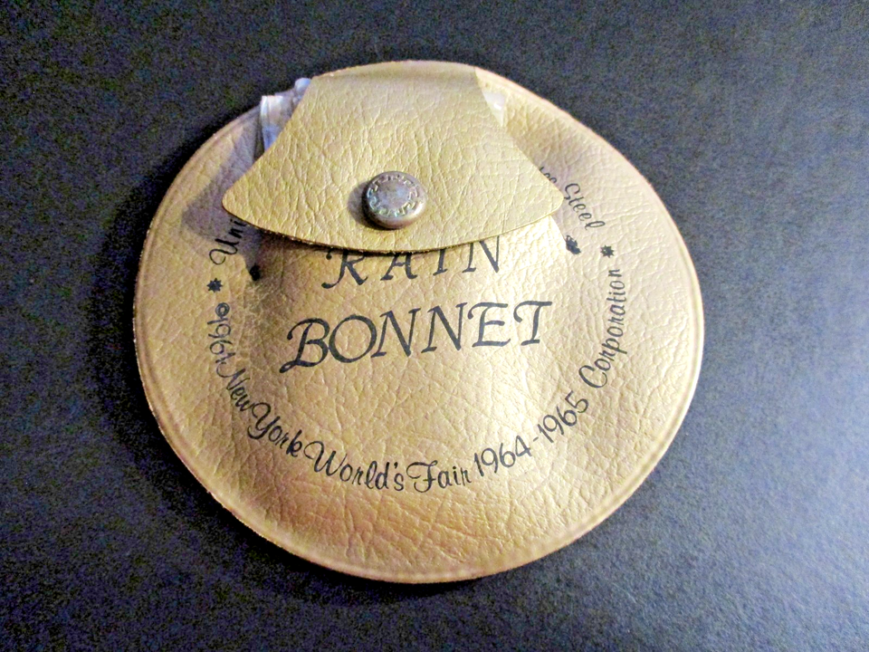 1964-1965 New York World's Fair Vinyl Rain Bonnet Set of 2 with ...