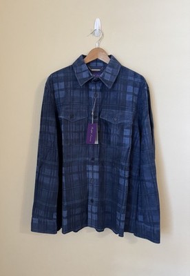 Ralph Lauren Purple Label New Suede Overshirt Button Shirt Leather ...
