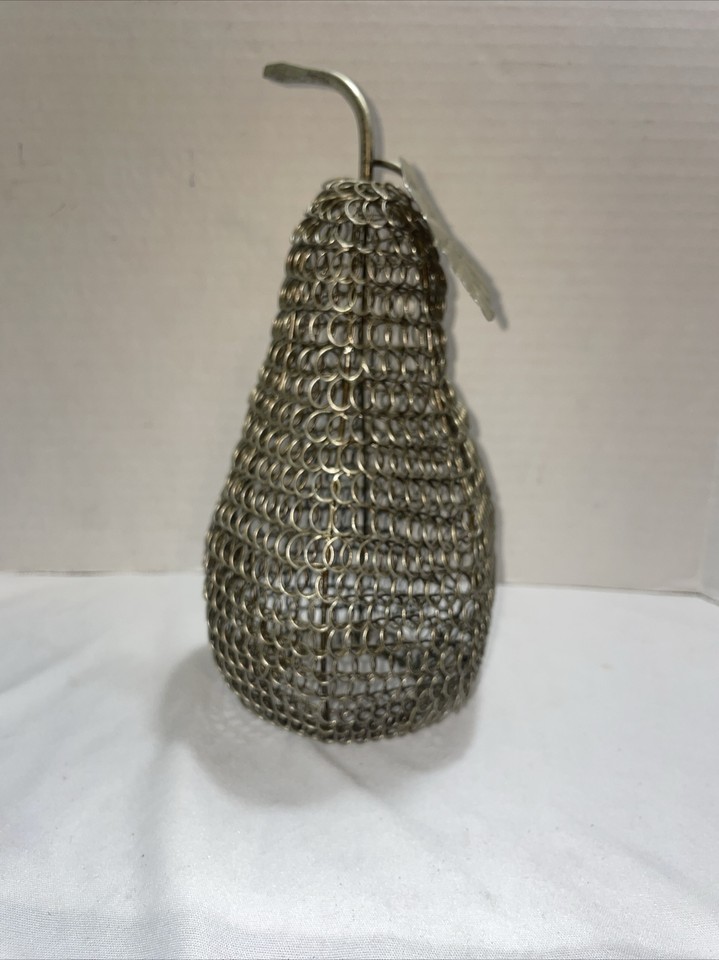 Chainmail Metal Pear Gothic Decor Display Medieval Art-9.5” Tall ...