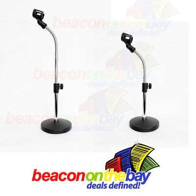 Desktop Adjustable Microphone Mic Stand Heavy Base Flexible Goose neck ...
