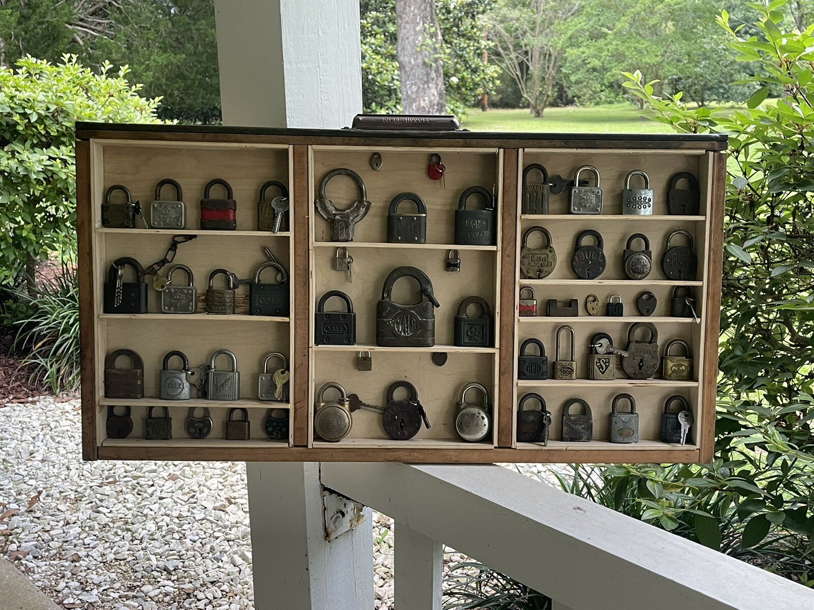 Vintage Pad Lock Display Made out of Old Printing Press Drawer | eBay