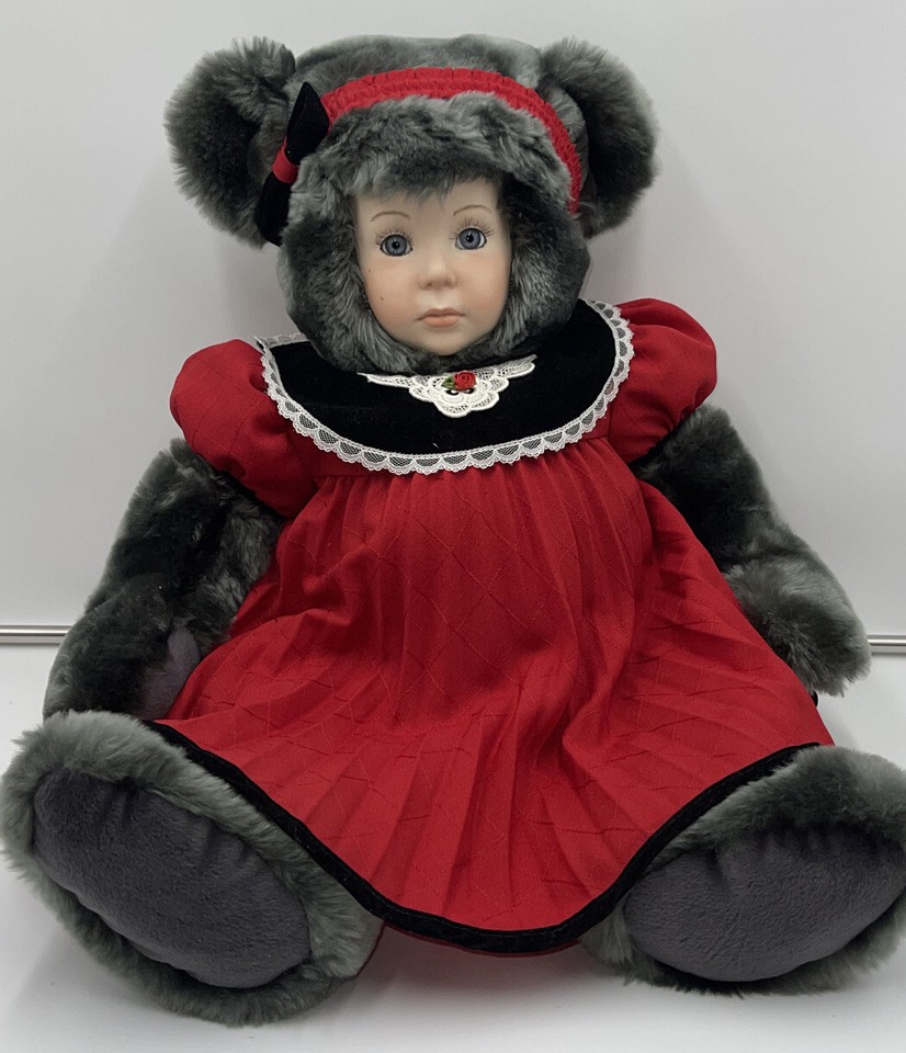 Porcelain Face Stuffed Mouse In The House Fuzzy Doll 24”” Tall | eBay