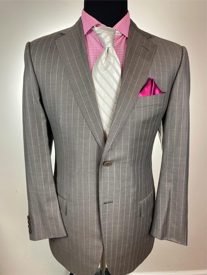 $3750.00 Ermenegildo Zegna SU MISURA Pinstriped Suit 42 R e52 | eBay
