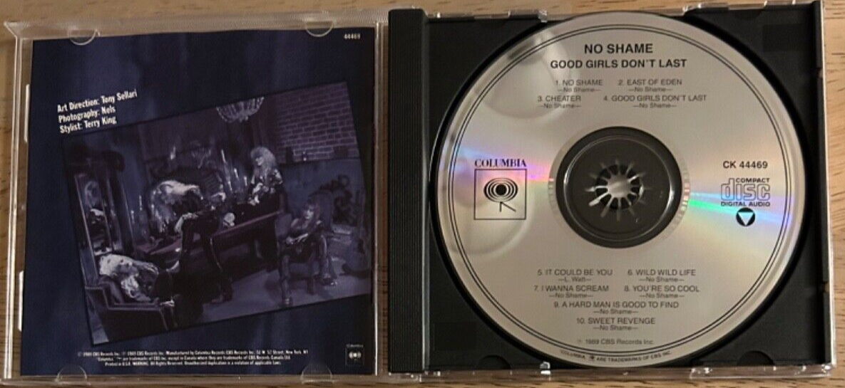 NO SHAME GOOD GIRLS DON'T LAST CD NEAR MINT ORIGINAL CBS RECORDS! | eBay