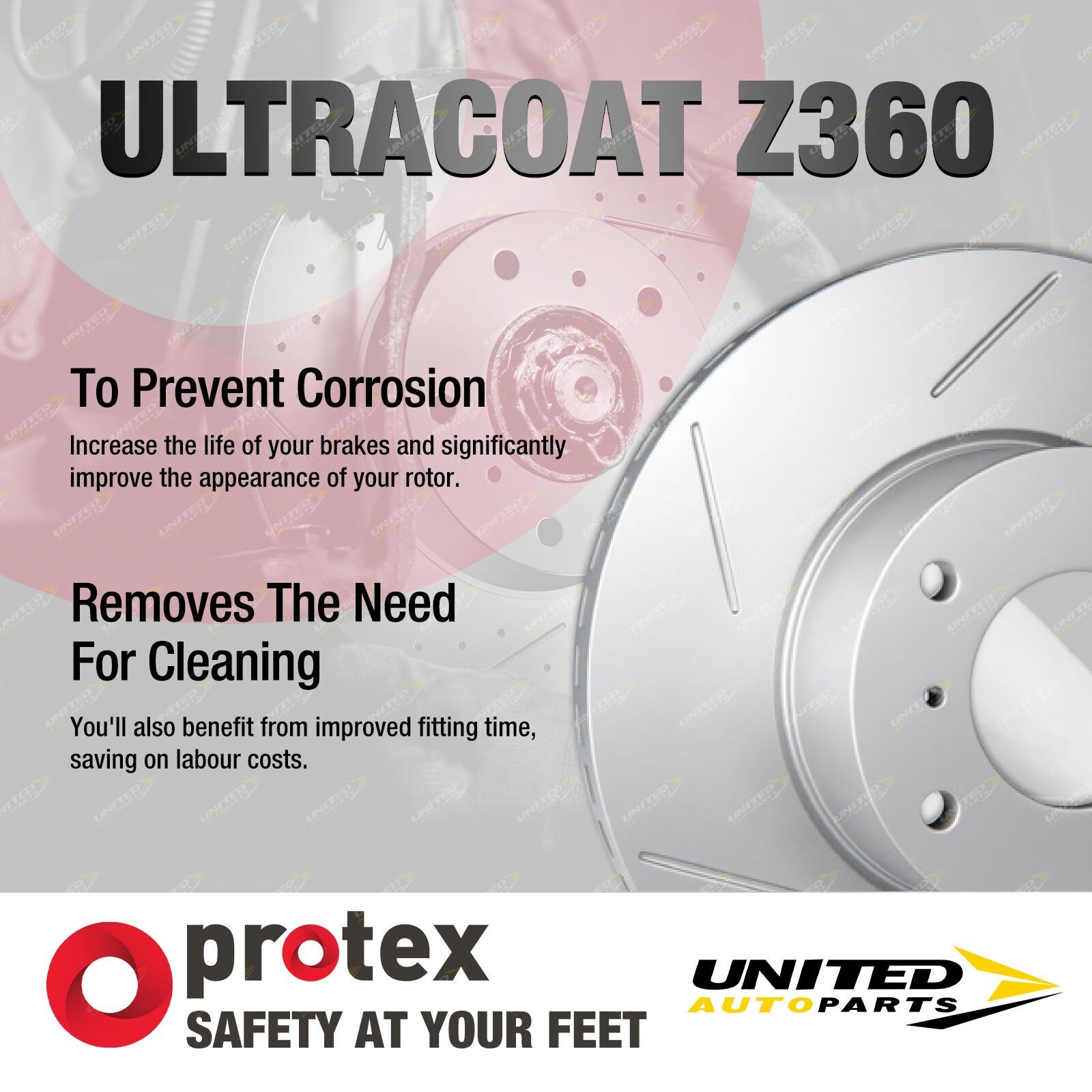 Pair Rear 4WD Solid Disc Brake Rotors for Toyota Rav 4 ACA20 ACA21 ...