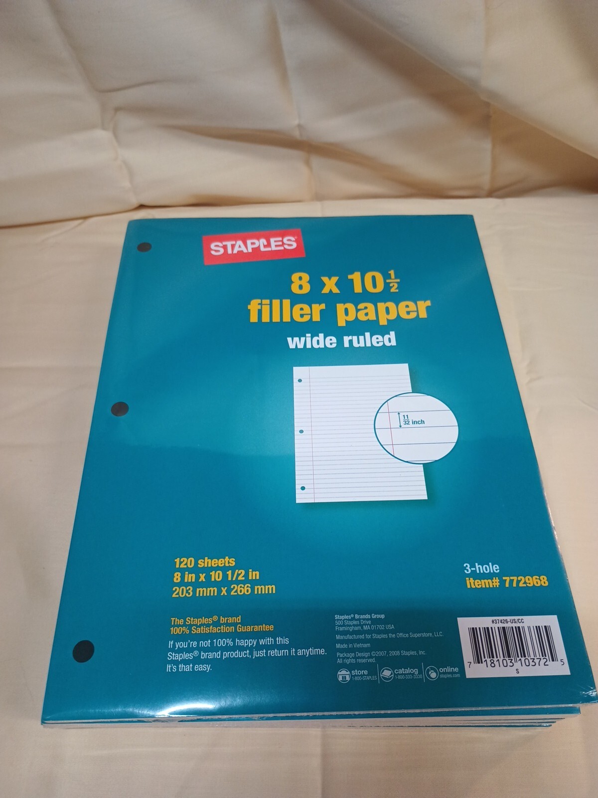 Filler Paper-Wide Ruled Loose Leaf Paper 120 Sheets/Pk 1 Pack (1G ...