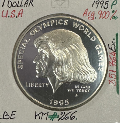 ETATS-UNIS - USA - 1 DOLLAR 1995 P - Pièce de Monnaie en argent // BE ...