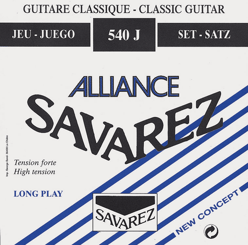 JEU DE CORDES GUITARE CLASSIQUE SAVAREZ 540J ALLIANCE HT CLASSIC tirant ...