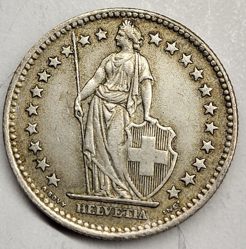 MAURO ++1958 2 francs SILVER COIN coin HELVETIA SWISS SWITZERLAND... | eBay