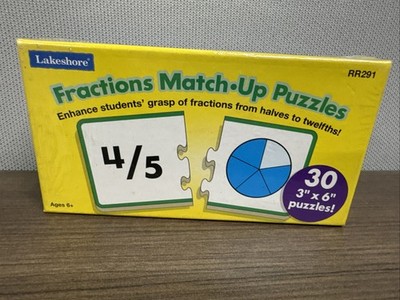 Lakeshore Learning Fractions Match-Up Puzzles in Excellent Condition | eBay