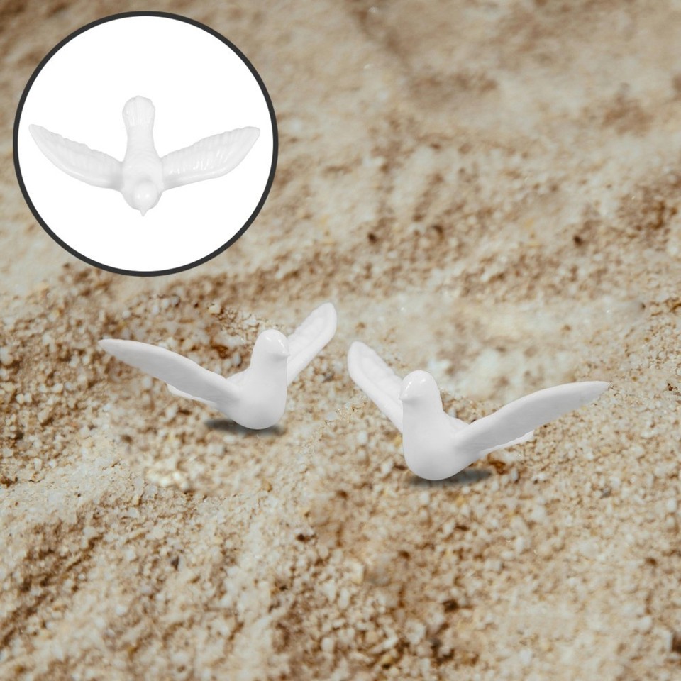 12 Pcs Little White Pigeon Miniature Paloma Dove Toy | eBay Australia