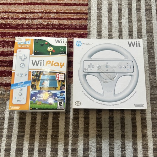 Wii Play with Bonus Wii Remote Nintendo Wii 2007 Complete CIB w/ Extras ...