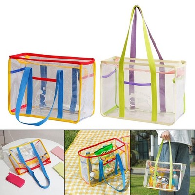 Transparent Bag Women with Front Bags Handbag Casual Portable Clear ...