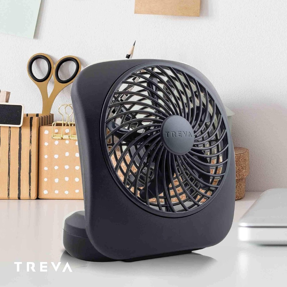 TREVA 5" Battery Operated Desk Fan (2pk) | eBay