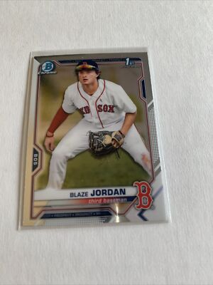 2021 Bowman Chrome Blaze Jordan Rookie Card RC #BCP-71 Boston Red Sox ...