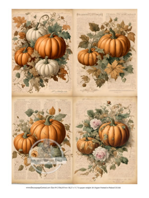 Autumn Pumpkins | A4 Rice Paper | Paper for Decoupage | Decoupage ...