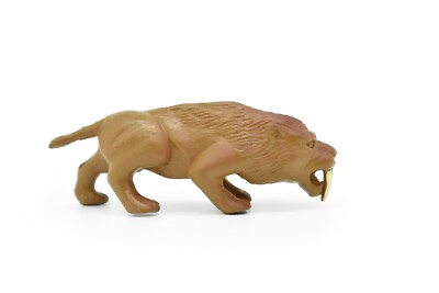 Saber-toothed Cat, Smilodon, Very Nice Plastic Toy Model 3" F4458 B222 ...