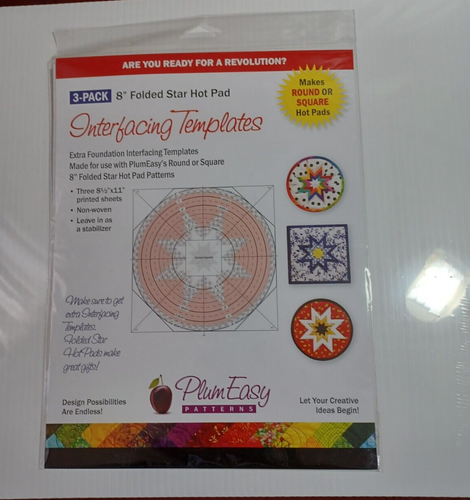 8" Folded Star Hot Pad Interfacing Templates - 3-Pack Refill by Plum ...