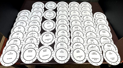 Players for 1960 Cadaco All-Star Baseball Game 61 Pre-Cut Full-Face ...