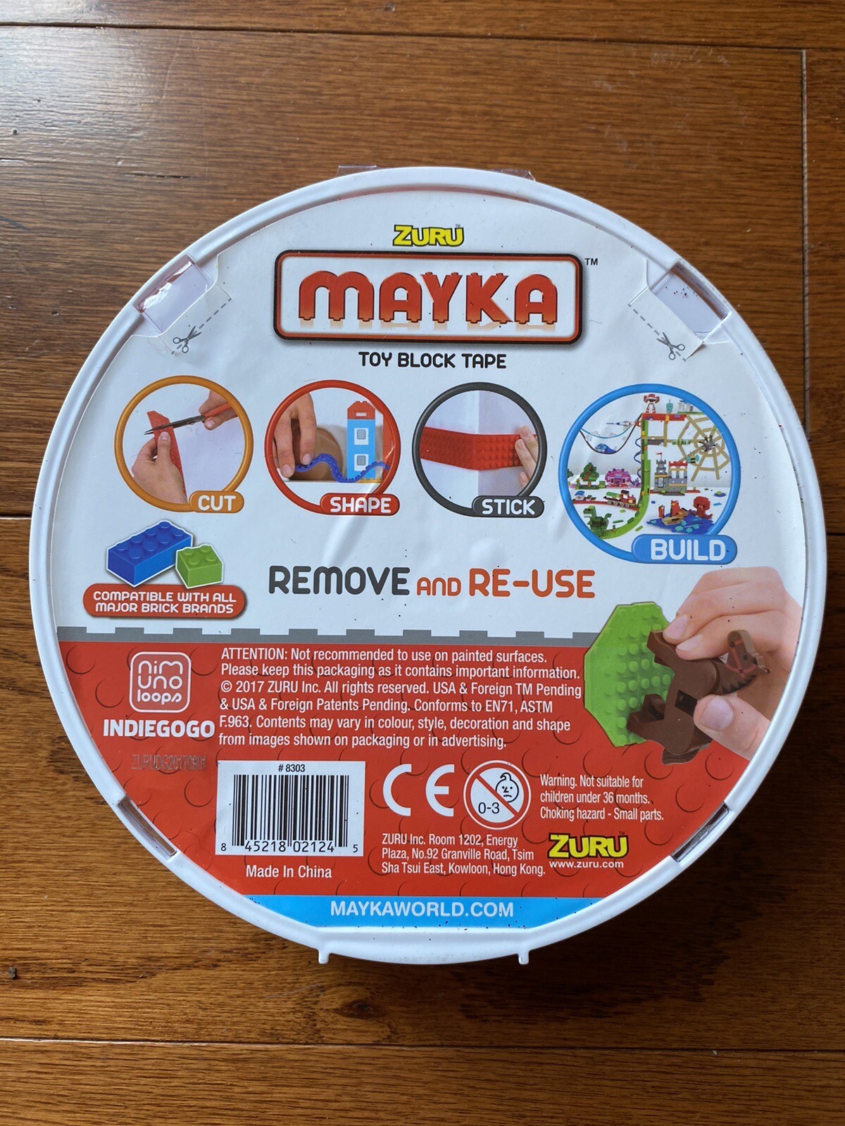 New Mayka Toy Block Tape 2M/6.5FT 4 studs wide Pink kids play fun gift ...