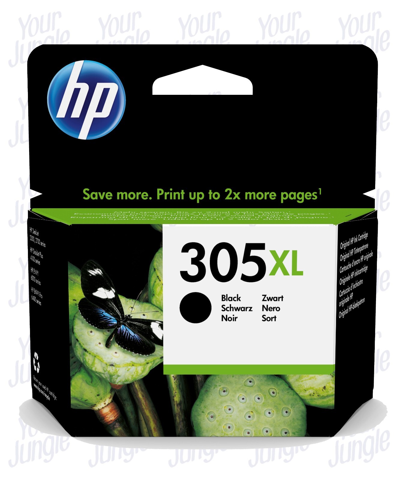 Genuine HP 305 305XL Black Colour Ink Cartridges For HP ENVY 6032e ...